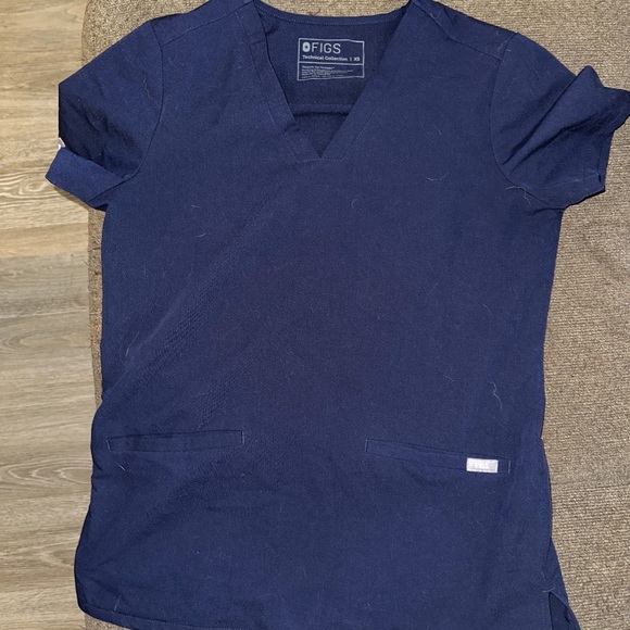 Figs | Tops | Figs Xs Navy Blue Scrub Top | Poshmark